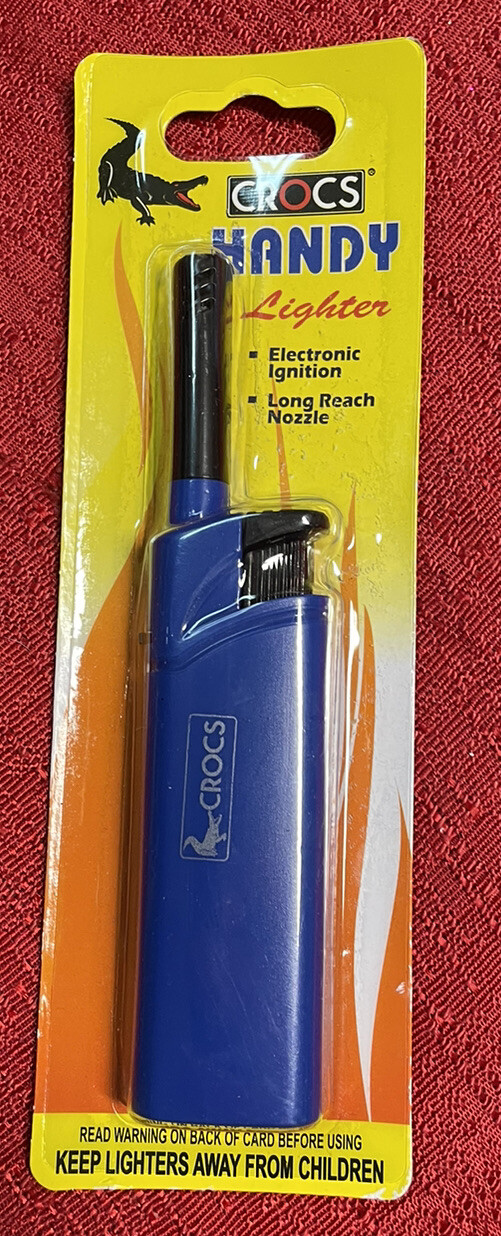Crocs Handy Lighter Electronic Ignition Pre-Adjusted Flame Long Reach ...