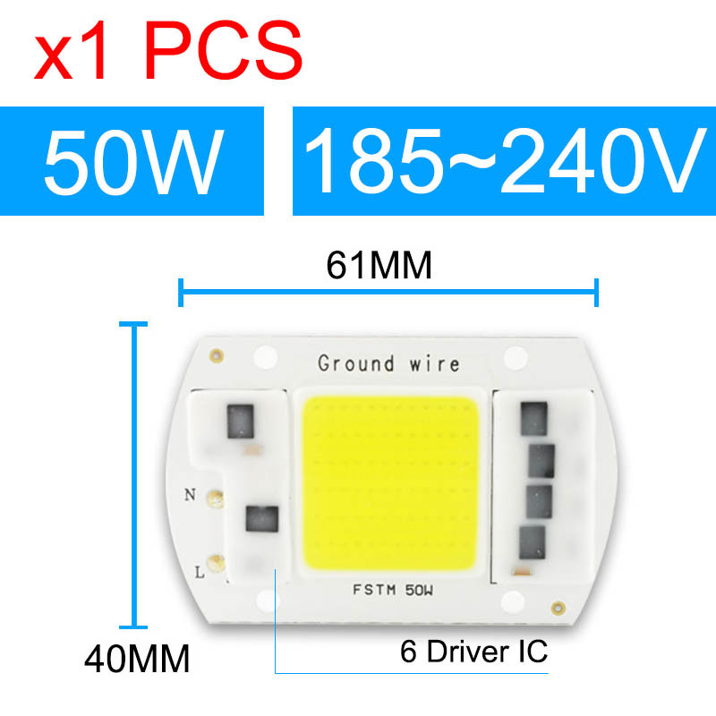LED Chip Integrated COB 5W 20W 30W 50W 100W 220V Smart IC Driver Cold ...