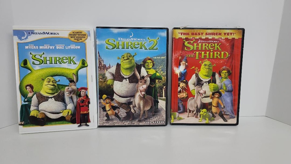 The Shrek Trilogy (DVD, 2007, Multiple Disc Set) Like New 97361314044 ...