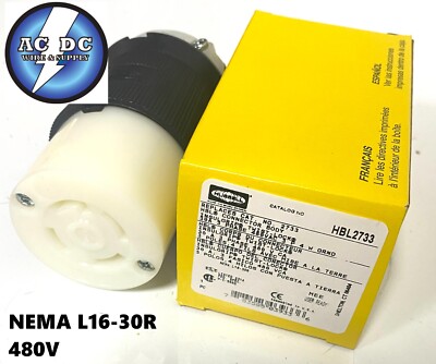 HUBBELL TWIST-LOCK INSULGRIP HBL2733 FEMALE 30A 480VAC 3P 4W GRND | eBay