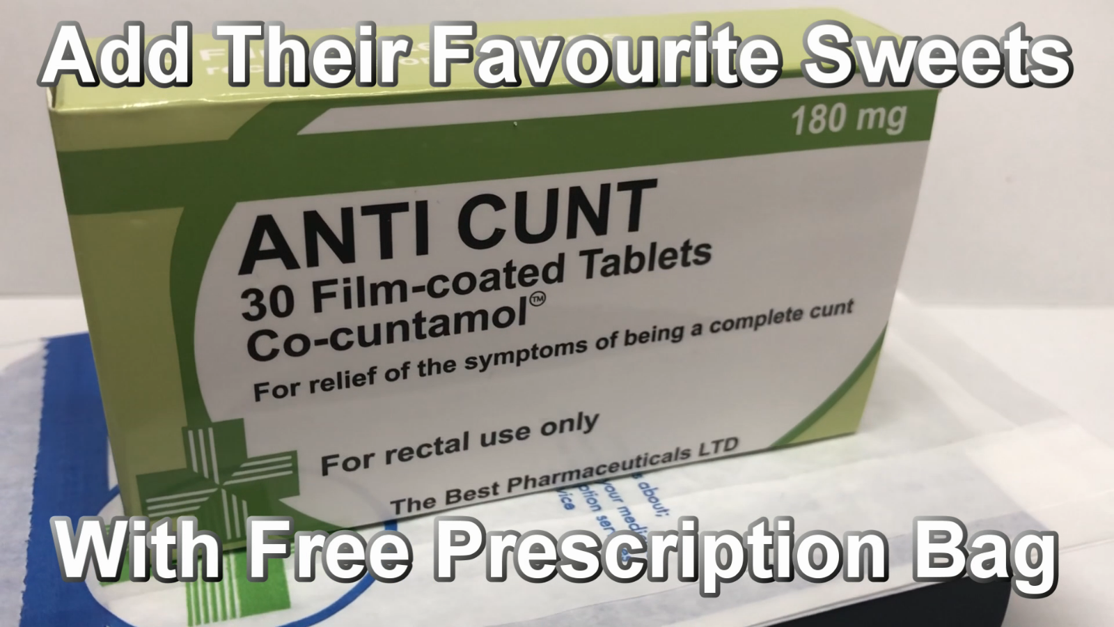 Anti C*nt Novelty Joke Pill Tablet Box - Fun Rude Xmas/Birthday Gift ...