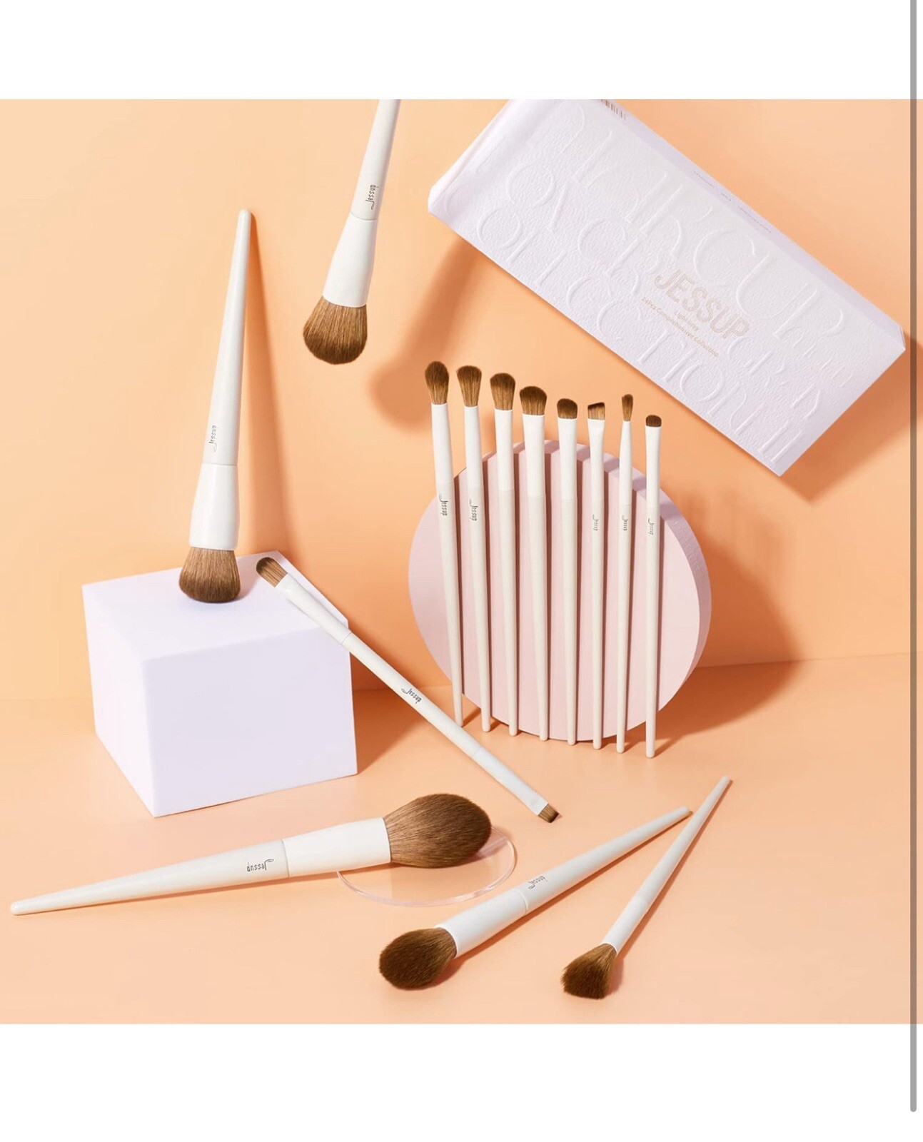 Jessup Full Brush Set A-Light Grey-14pcs Jessup Makeup Brushes 14Pcs ...