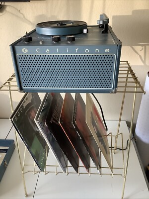 Vintage Brass Record Player LP Album Record Holder Storage Stand Rack ...