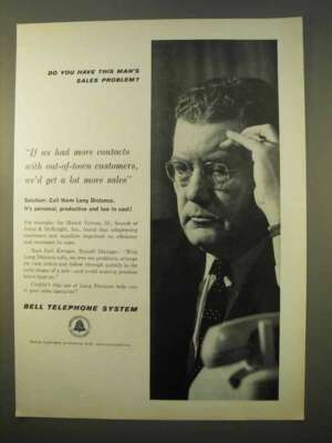 1963 Bell Telephone Ad - If We Had More Contacts | eBay