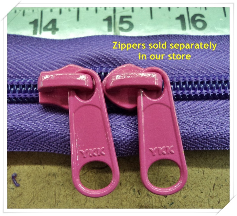 2 YKK Zipper Sliders for #8 Coil Zipper ~ color ~ F192 "Pink" | eBay