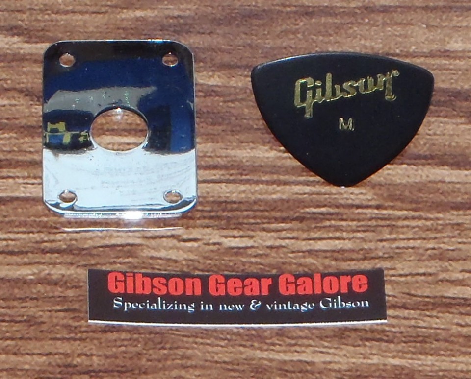 Gibson Explorer Jack Plate Relic Chrome Metal Output Guitar Parts ...