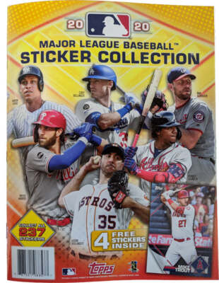 Topps 2020 MLB Baseball Sticker Collection Album with 4 Stickers | eBay