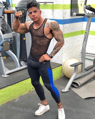 Male Model Photo Print Muscular Handsome Jock Workout Hunk Gym -XX869 ...