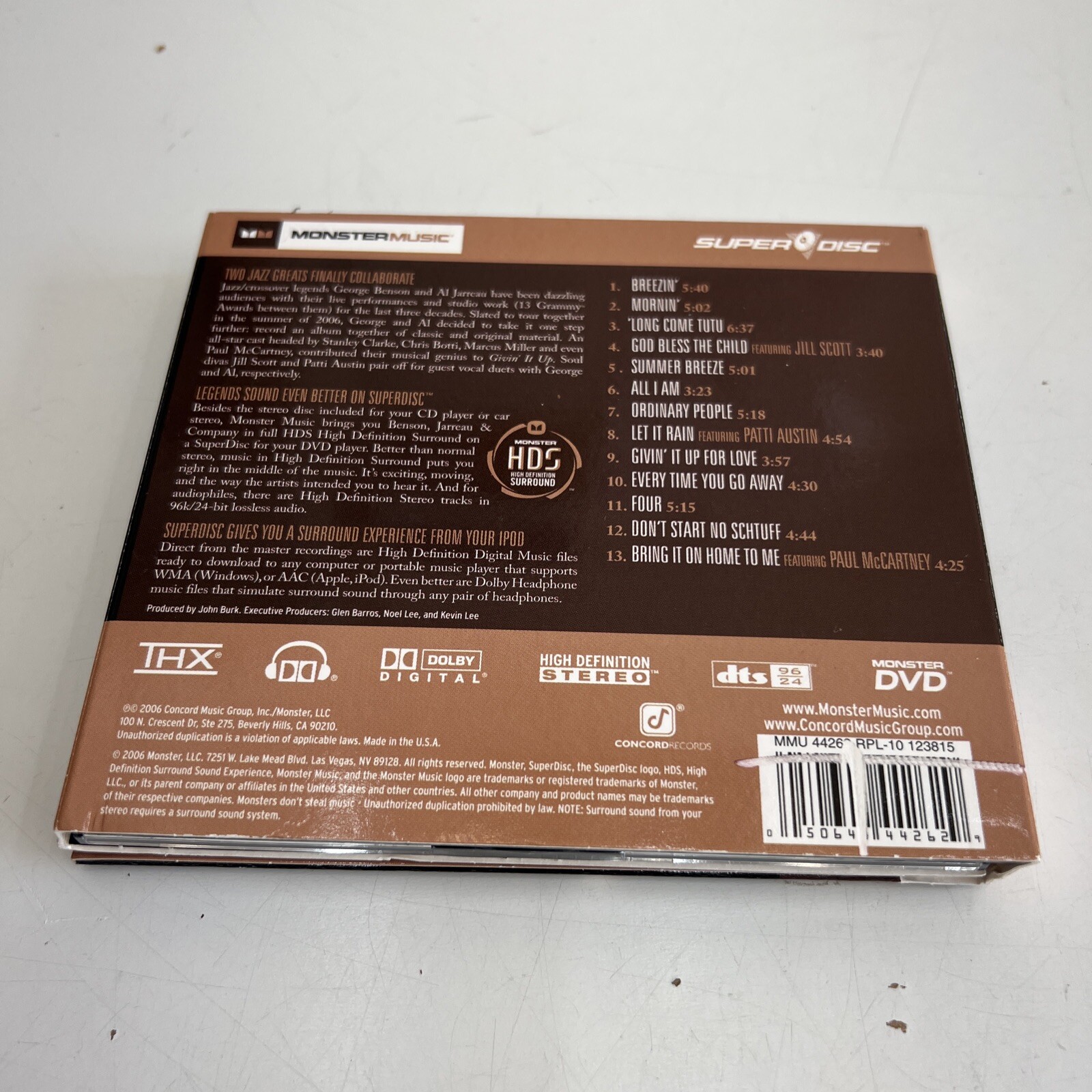 George Benson - Al Jarreau: Givin It Up (DVD + Audio CD) Rare OOP - No ...