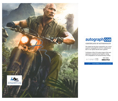 THE ROCK DWAYNE JOHNSON AUTOGRAPH SIGNED 8X10 PHOTO JUMANJI ACOA | eBay