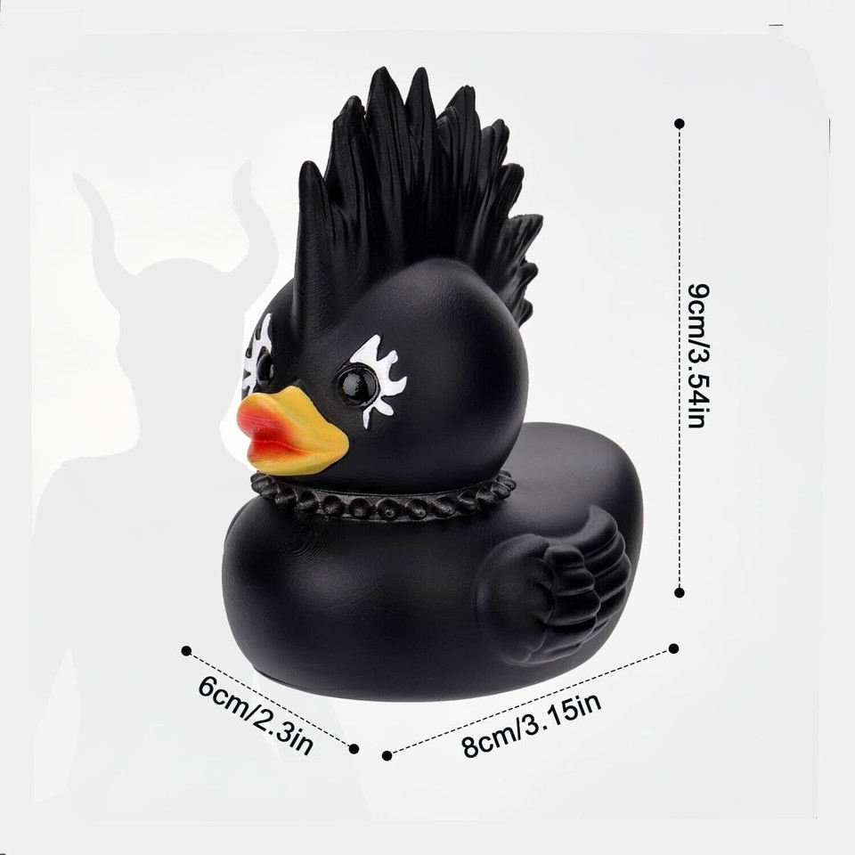 Dark Rubber Duck Rock Duck Satan Ducks,Novelty Halloween Ducks Home ...