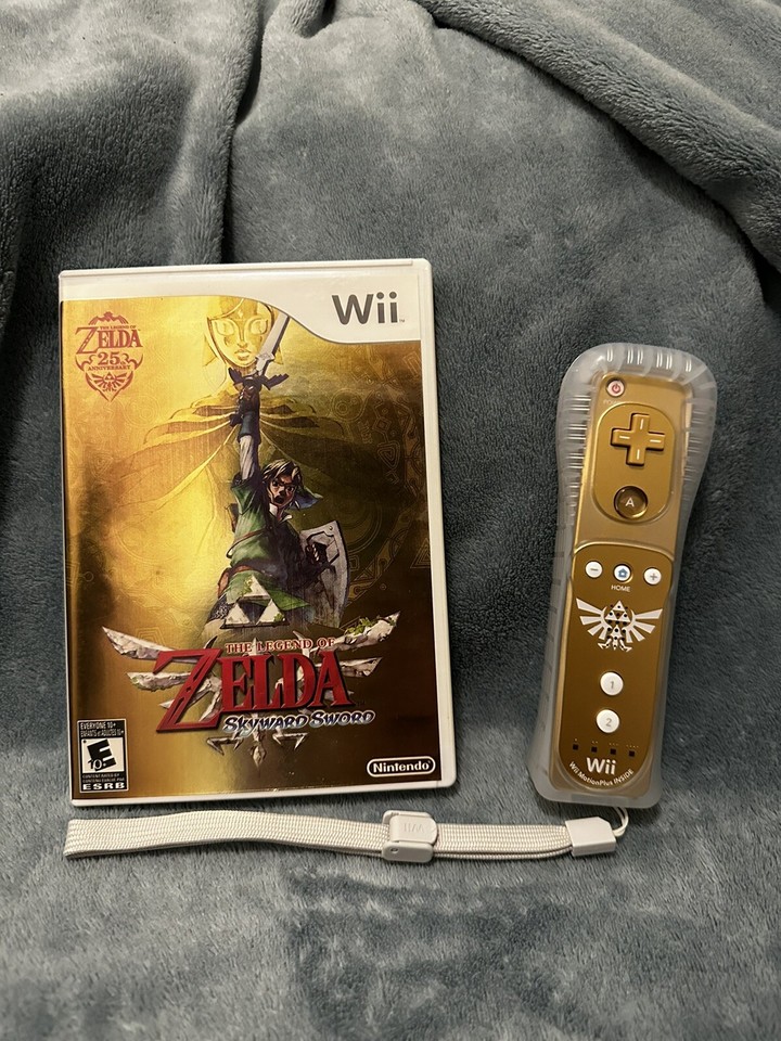 Legend Of Zelda Skyward Sword- Gold Controller (Nintendo Wii) Sealed ...