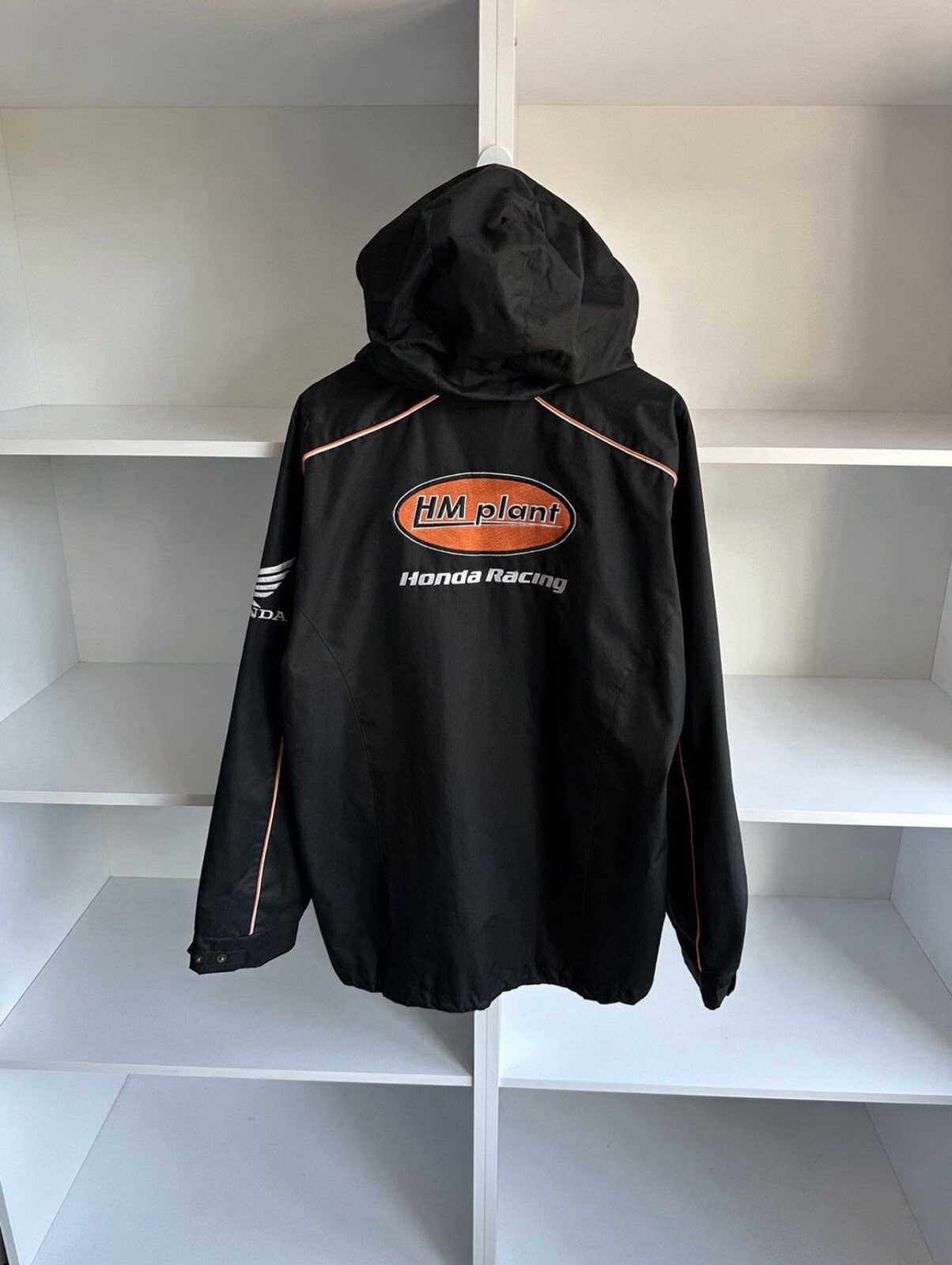 Vintage Honda Racing HM Plant Black Windbreaker Jacket - Gem