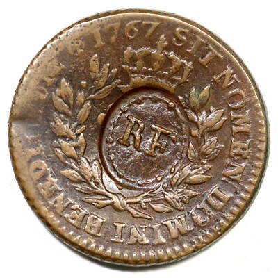 1767 RF Counterstamp French Colonies Copper Sou | eBay