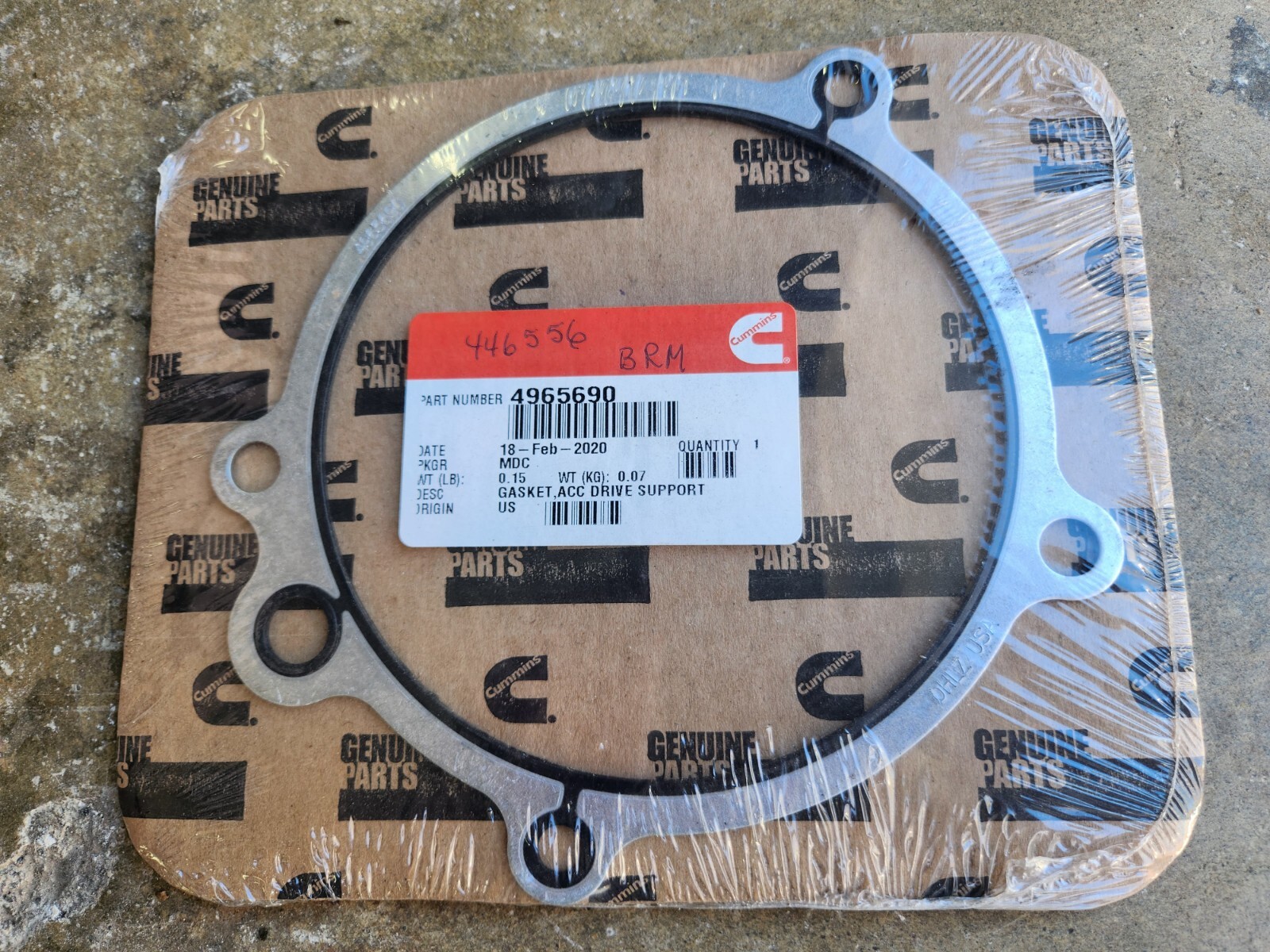 Cummins ACC Drive Support Gasket Part # 4965690 H0416 for sale online ...