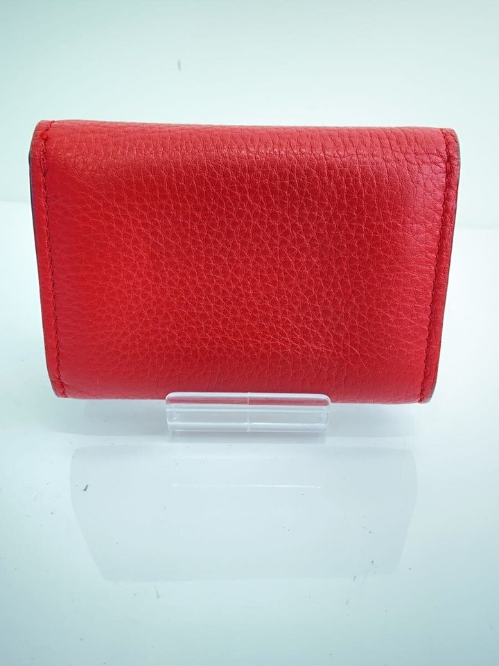 TORY BURCH Bi-fold Wallet Leather RED Plain Women's 10005626 | eBay