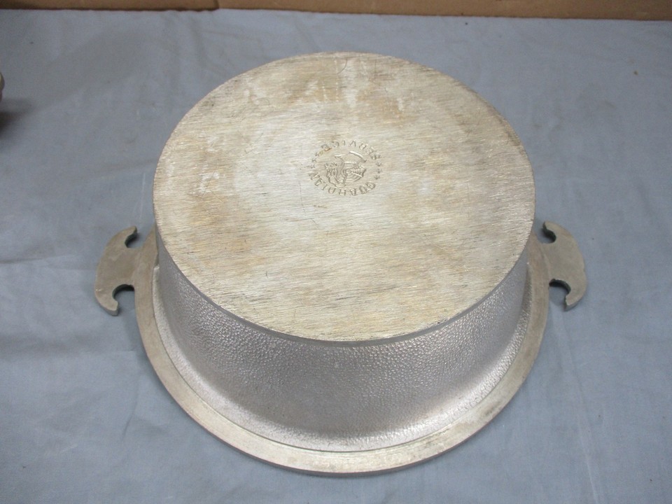 Vintage Guardian Service Ware Aluminum Cookware Lot 14 pc Platters Pots ...