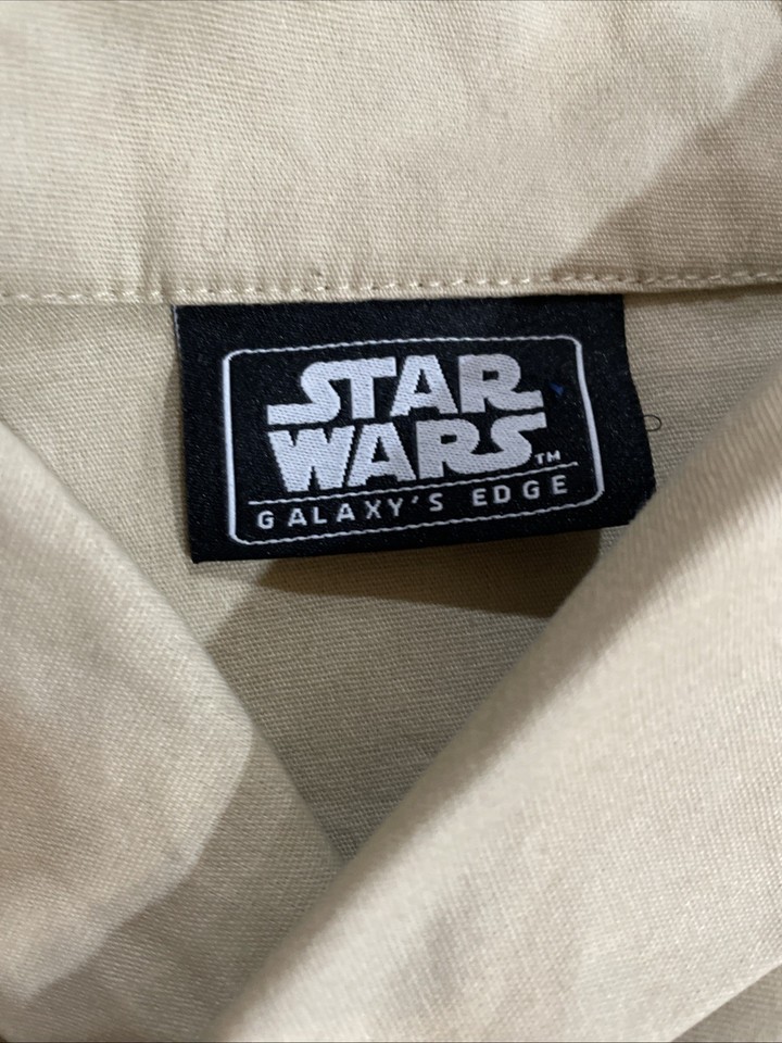 Star Wars Han Solo Shirt Adult X-Large Beige Costume Galaxys Edge ...