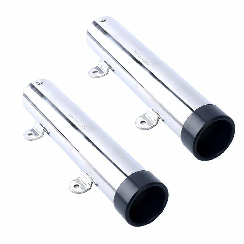 2PCS Boat Fishing Stainless Steel Side Mounted Transom Rod Holder ...