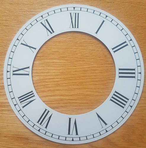 NEW - 6 Inch Chapter Ring Clock Zone Dial Face - White Roman Numeral ...