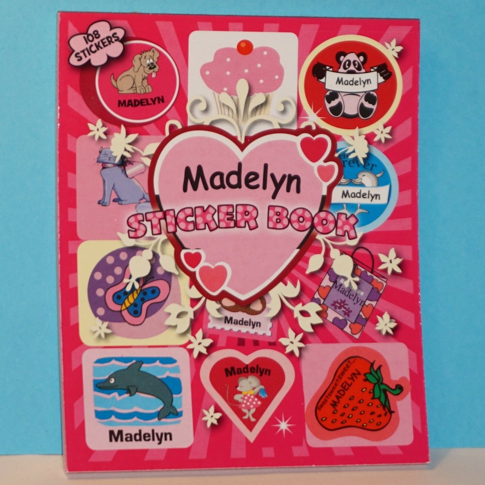 Stick N Mix Sticker Book Personalized Choose Name Boy Girls Fun & Funky ...