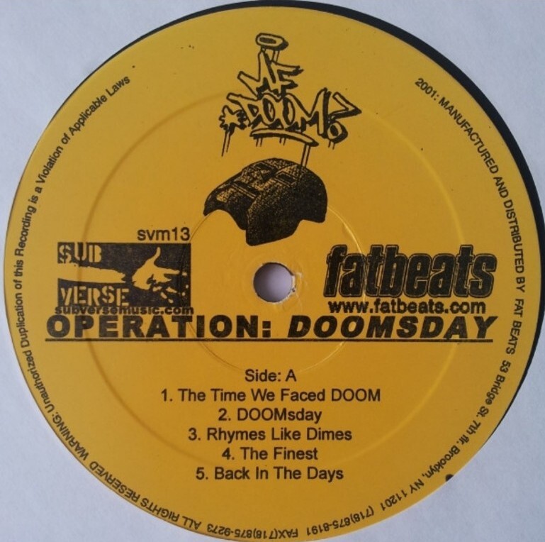 MF DOOM - Operation: Doomsday Vinyl LP - 2001 - SVM13 | eBay