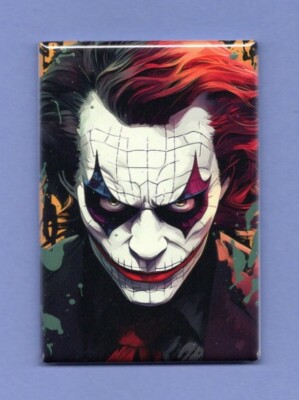 THE JOKER *2X3 FRIDGE MAGNET* BATMAN ARCHENEMY PSYCHOPATH HEATH LEDGER ...