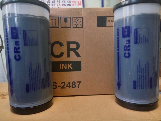 2 X RISO CR Black Ink Risograph Duplicator Printer S-2487e Cr1610 ...