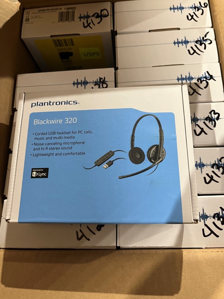 85619-12 Plantronics C320-M Stereo Headband PC Headset *PACK OF 12 ...