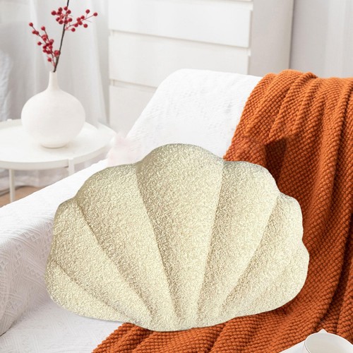 Seashell Pillow Decorative Cute Clam Pillow Plush Toy for Chairs Bed ...