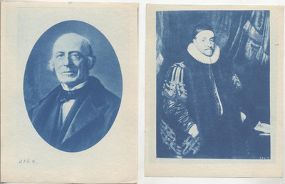 SET OF TWO CYANOTYPE PHOTOS OF PORTRAIT PAINTINGS | eBay UK
