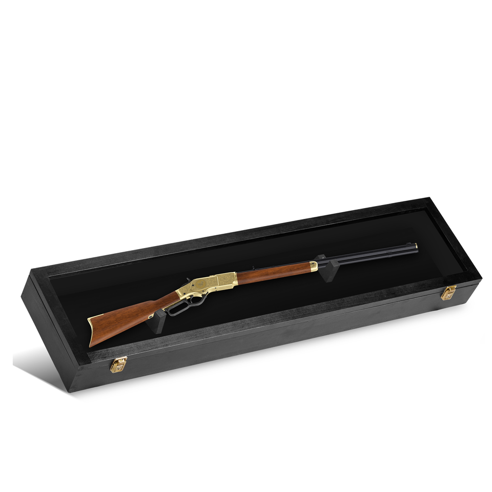 Rifle Display Case - Lockable Case - basswood Case - 100% UV protection ...