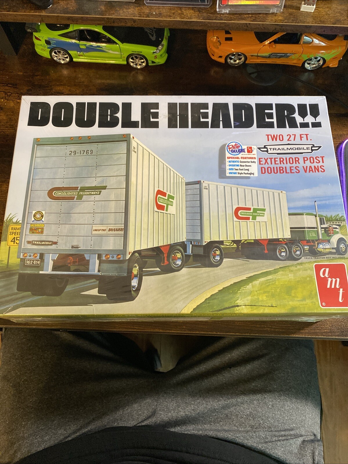 AMT 1/25 Tandem Van Trailers Double Header AMT1132 Plastics Car/Truck 1 ...