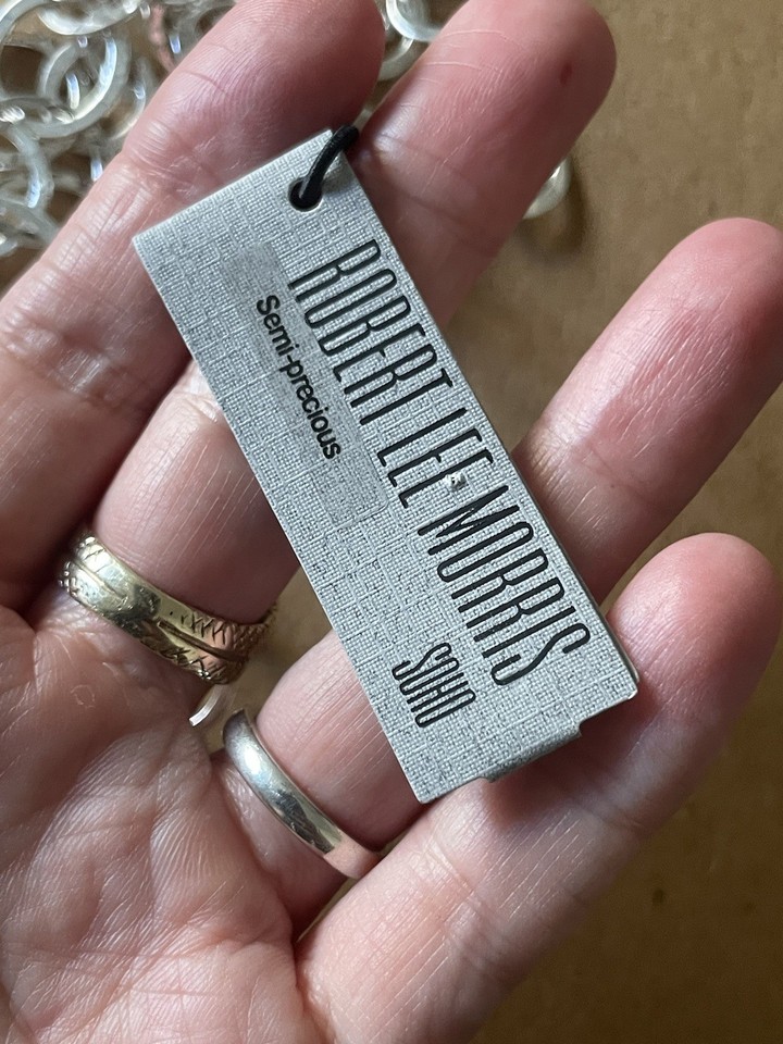 🌸NWT Robert Lee Morris Soho Silver Tone Pendant Drop Faux Turquoise ...