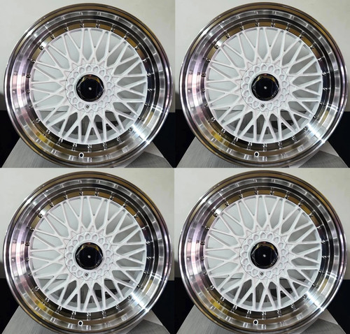 20" Wheels 20x8.5 / 20x9.5 +35 White RS Style Staggered Rims 5x120 ...