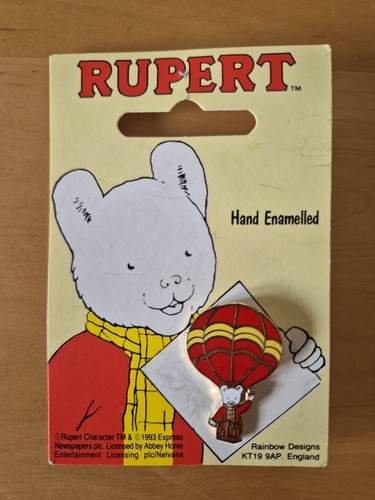 Rupert Bear Hand Enamelled Pin Badge By Rainbow Designs. | eBay