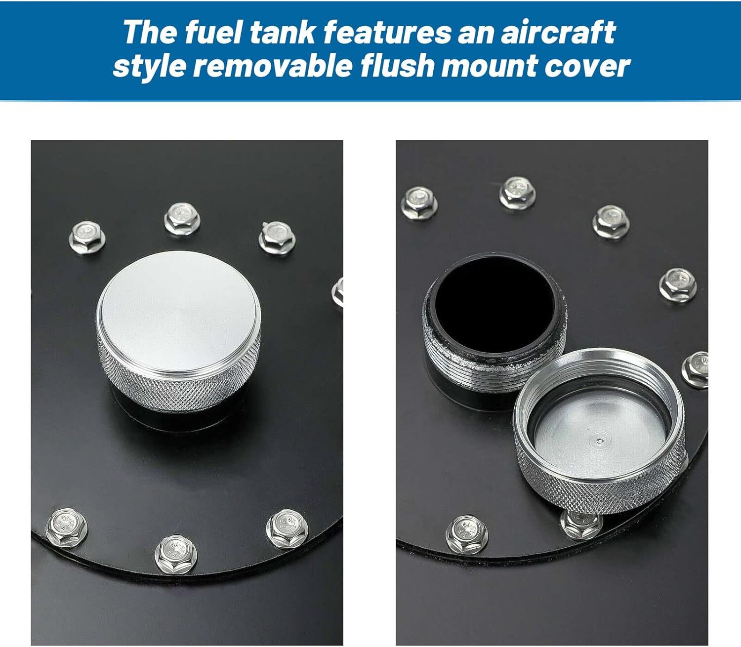 Aluminum Racing/Drift Fuel Cell Gas Tank & Cap & Level Sender 15 Gallon ...