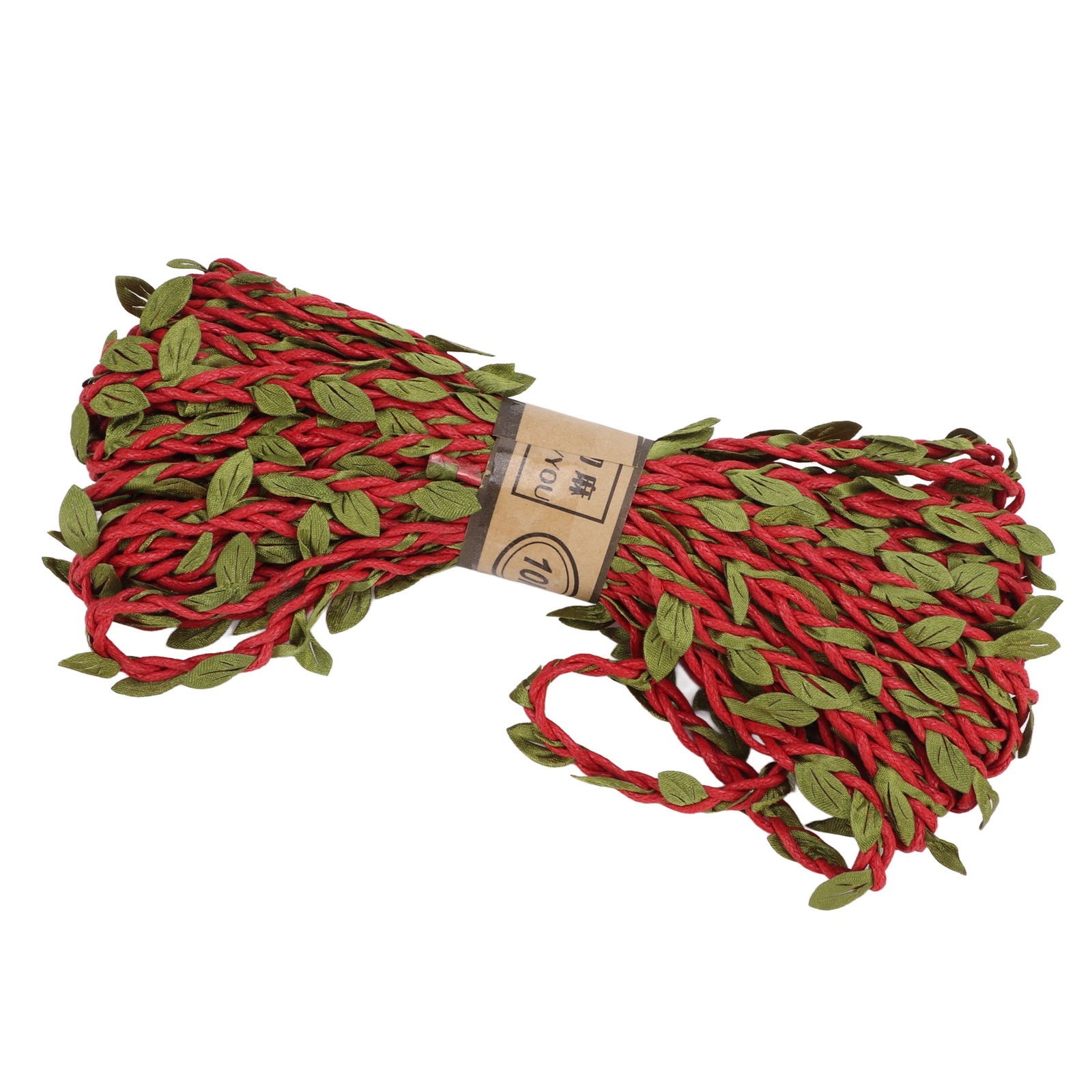 1 Roll 10m Green Leaf Hemp Rope DIY Multistrand Jungle Vines Hemp Rope ...