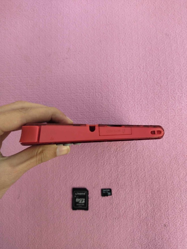 Nintendo 2DS Crystal Red Limited Edition 4GB SD card Read Description ...