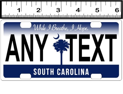 CUSTOM PERSONALIZED ALUMINUM 4 HOLE BICYCLE STATE LICENSE PLATE-SOUTH ...