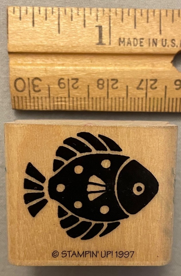STAMPIN' UP! SET - FISH FROLICS 13 Rubber Stamps SEAHORSE SEAWEED ...