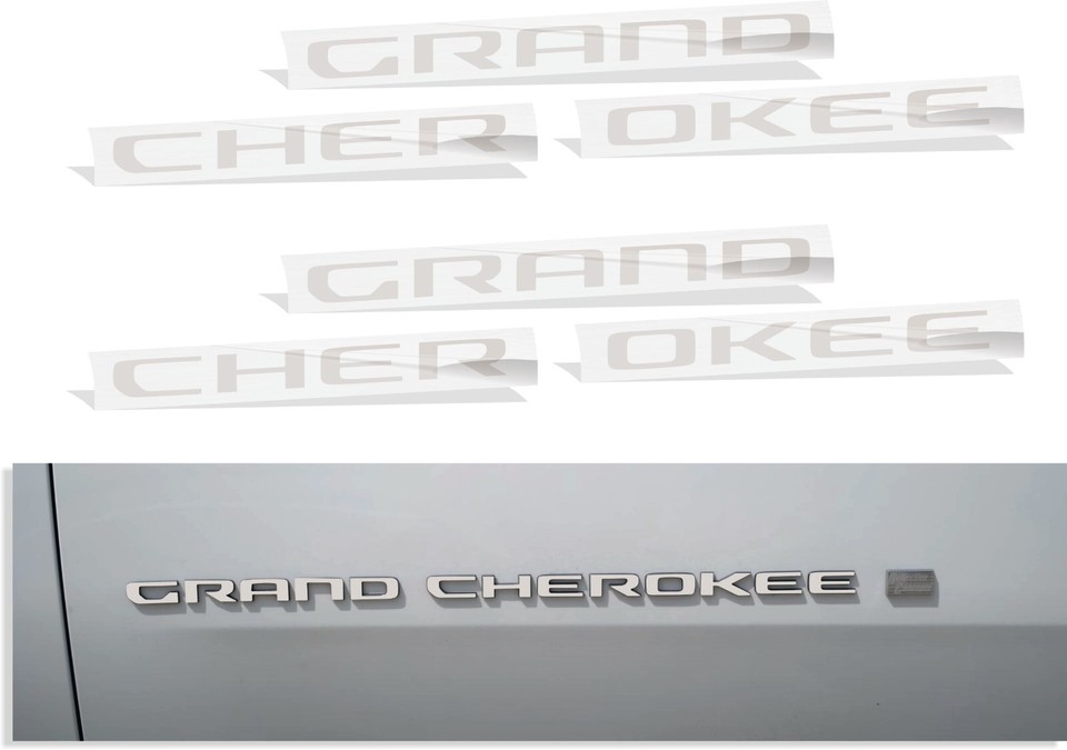 GRAND CHEROKEE Emblem Overlay Decals for 2022-2025 All new Jeep Grand ...