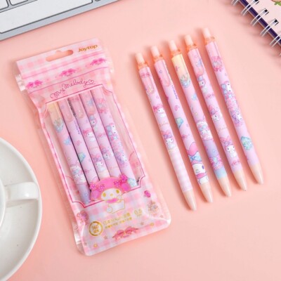 5pcs/set Sanrio My Melody Pen Black Ink 0.5mm US Seller | eBay