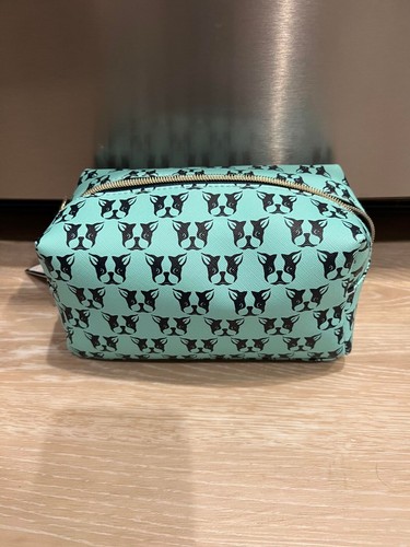 Dabney Lee French Bulldog FRENCHIE BOSTON TERRIER AQUA BLACK BAG NWT | eBay