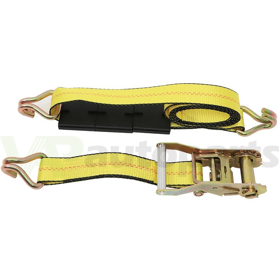 For 4 Pack Yellow Straps Car Hauler Trailer Tie Down Ratchet Tire ...