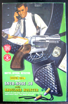 Mattel Shootin' Shell Private Detective Snub-Nose .38 Cap Gun Top Set ...