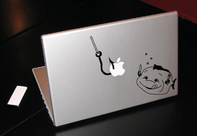 FAT FISH MIDNIGHT SNACK BAIT MACBOOK TABLET ART VINYL DECAL | eBay