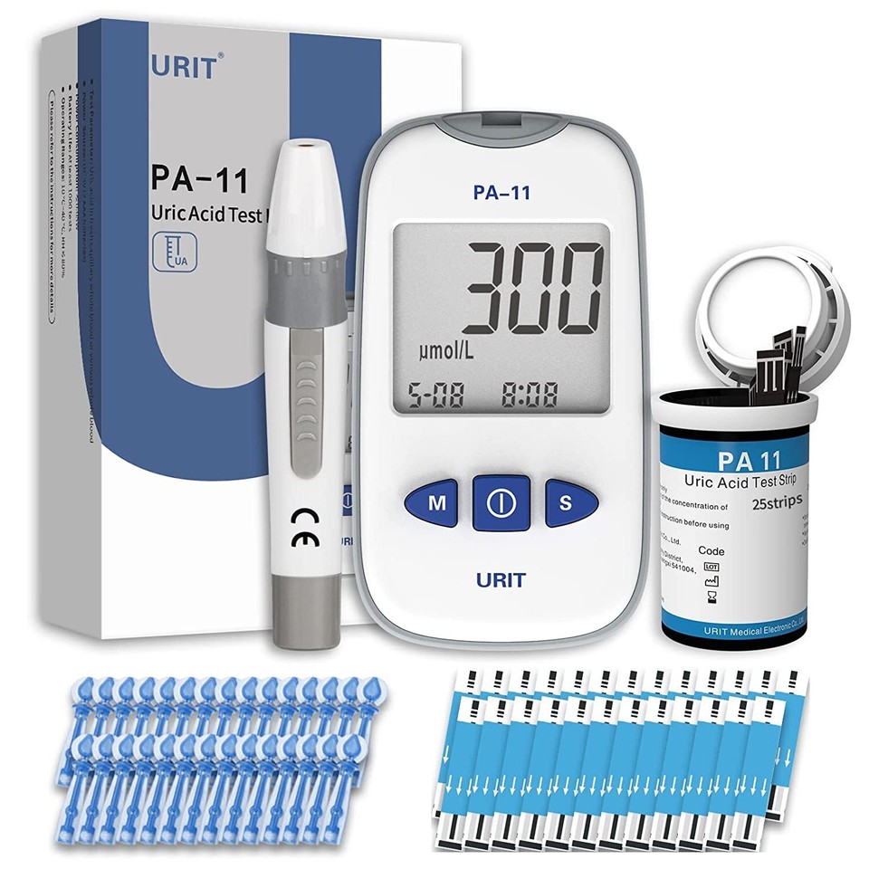 URIT Uric Acid Meter Test Kit for Uric Acid Monitor 25pc Test strips ...