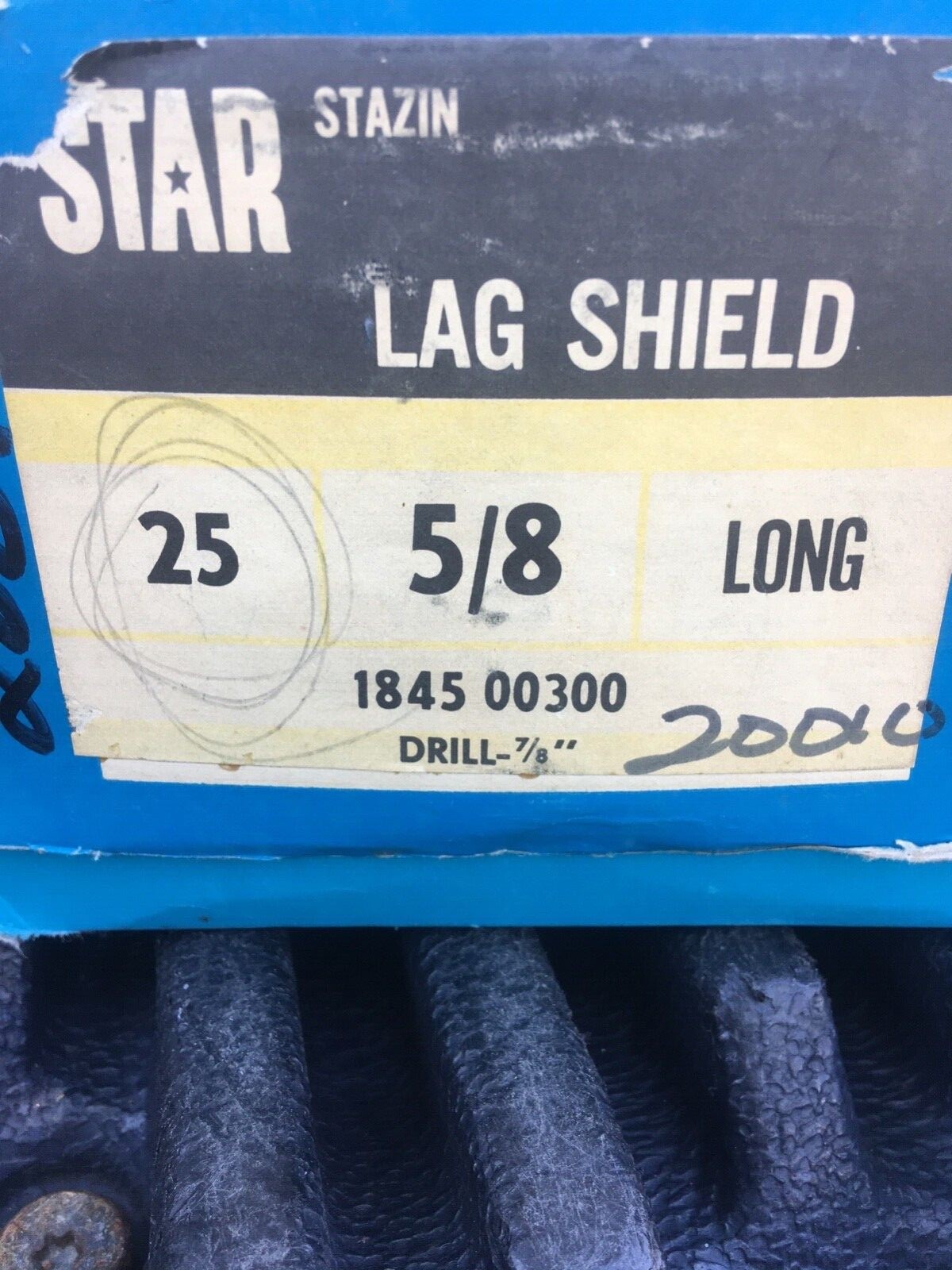Box of 25 -- Star 5/8" Lag Shield, Long, 7/8" Hole, box will not be ...