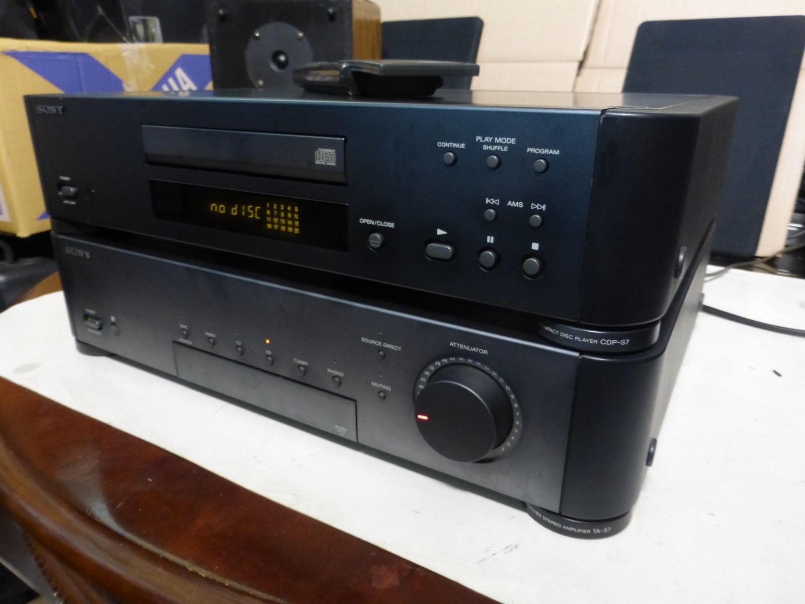 Sony TA-S7 Integrated Amplifier and CDP-S7 CD Player | Stereo L/R RCA ...